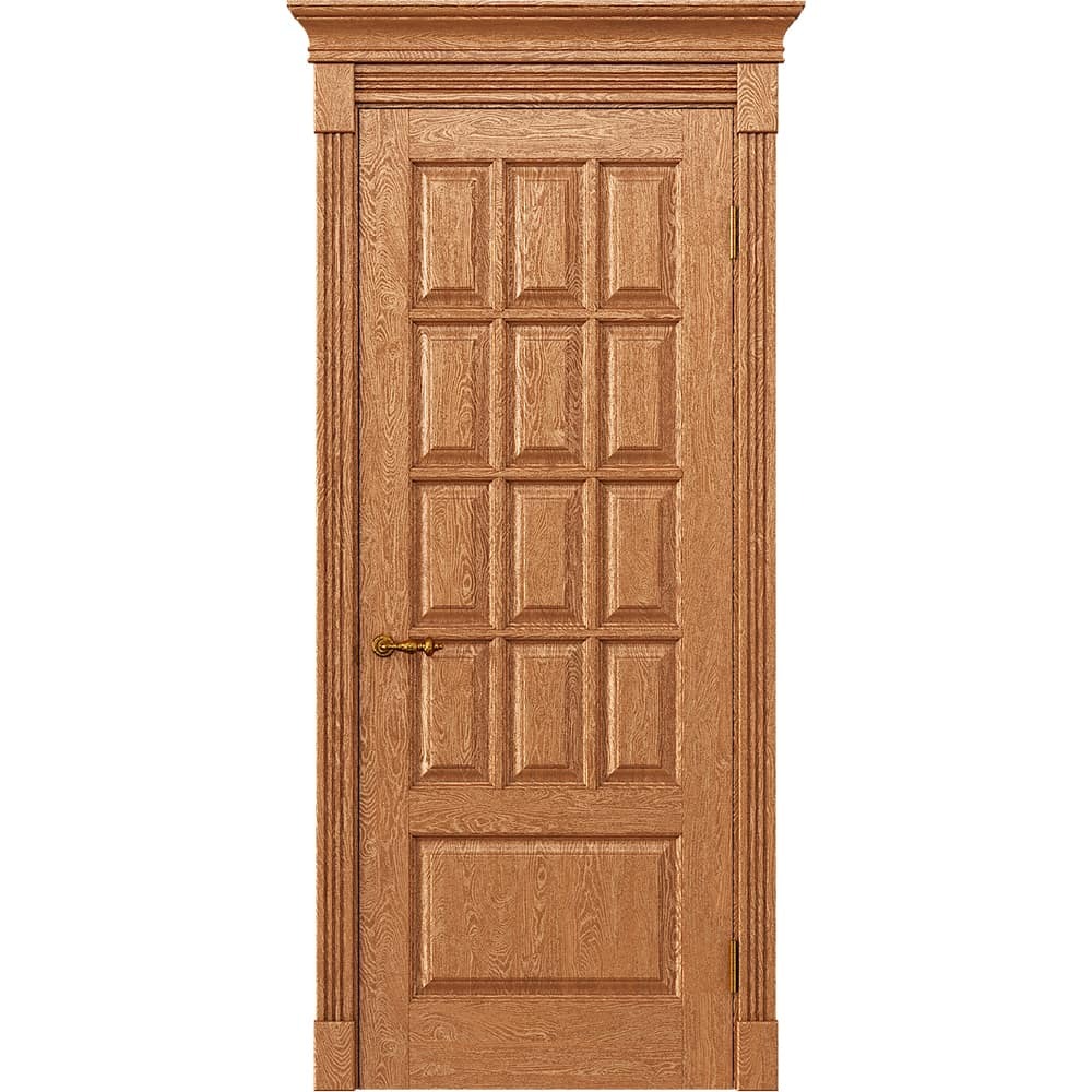 Межкомнатная дверь массив дуба Alvero Анна орех золотой глухая – купить ...